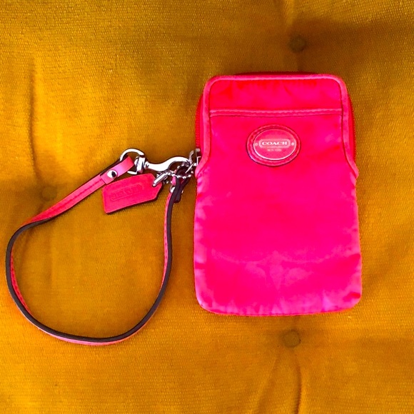 Coach | Bags | Coach Vibrant Red Wristlet | Poshmark